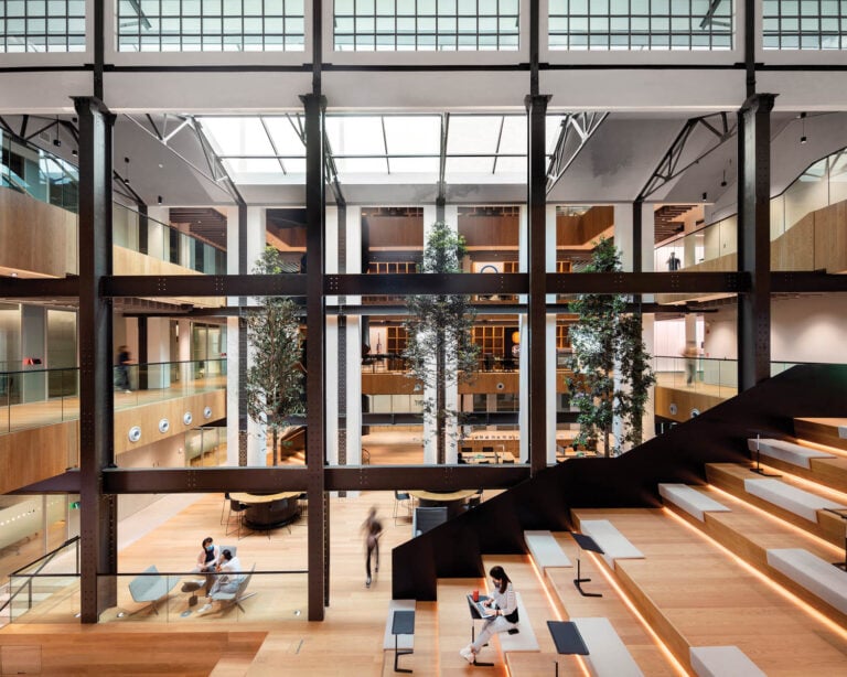 A Winding Staircase Nods to Dyson's Start In Its Singapore Office
