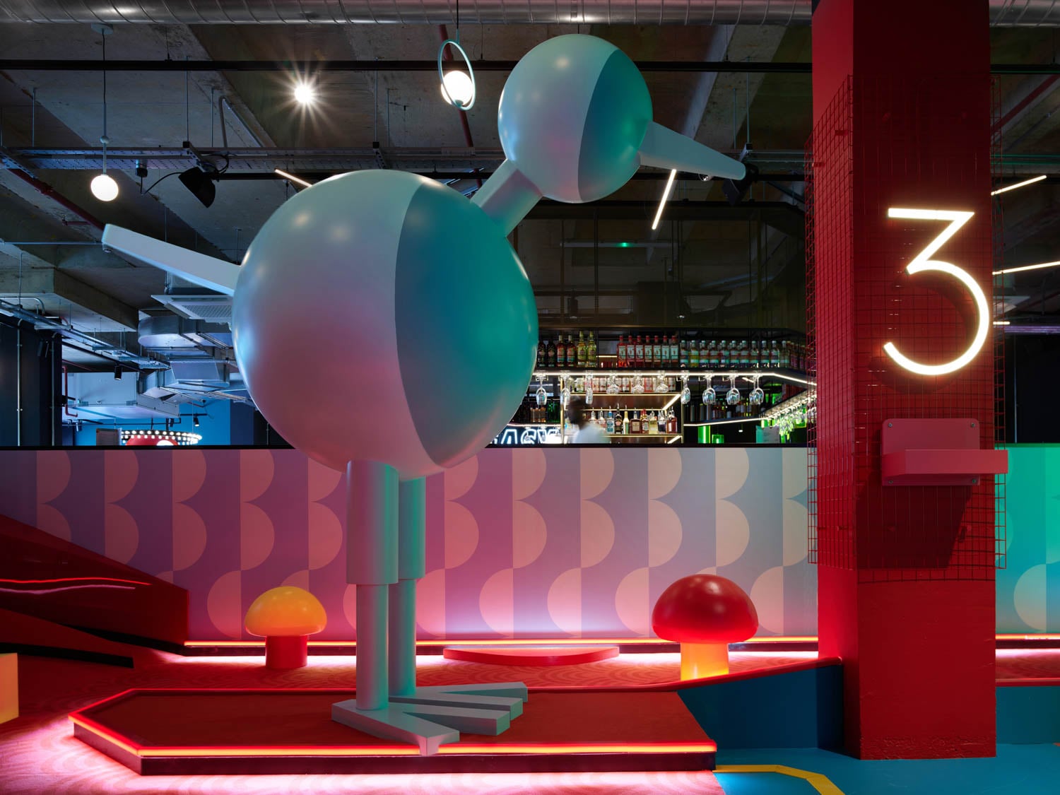 An Eye-Popping New Mini-Golf Space in London - Interior Design