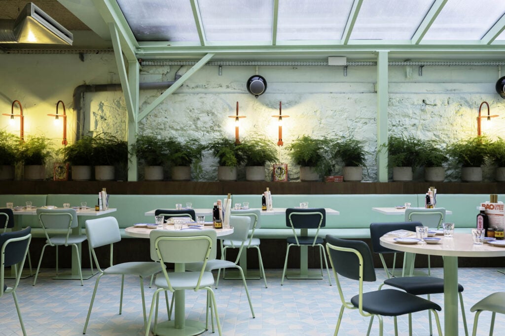A Button Factory Transforms into a Retro-Inspired Diner