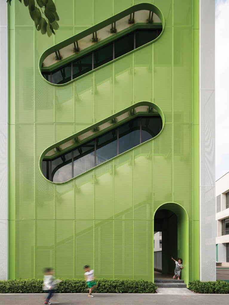 Vibrant Hues Pop In This Renovated School In China